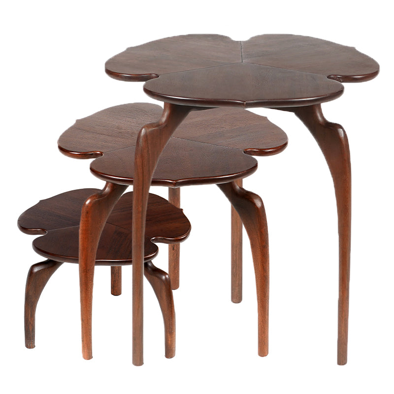 The Nestack Tables: Stackable Multifunctional Acacia Wooden Tables ...